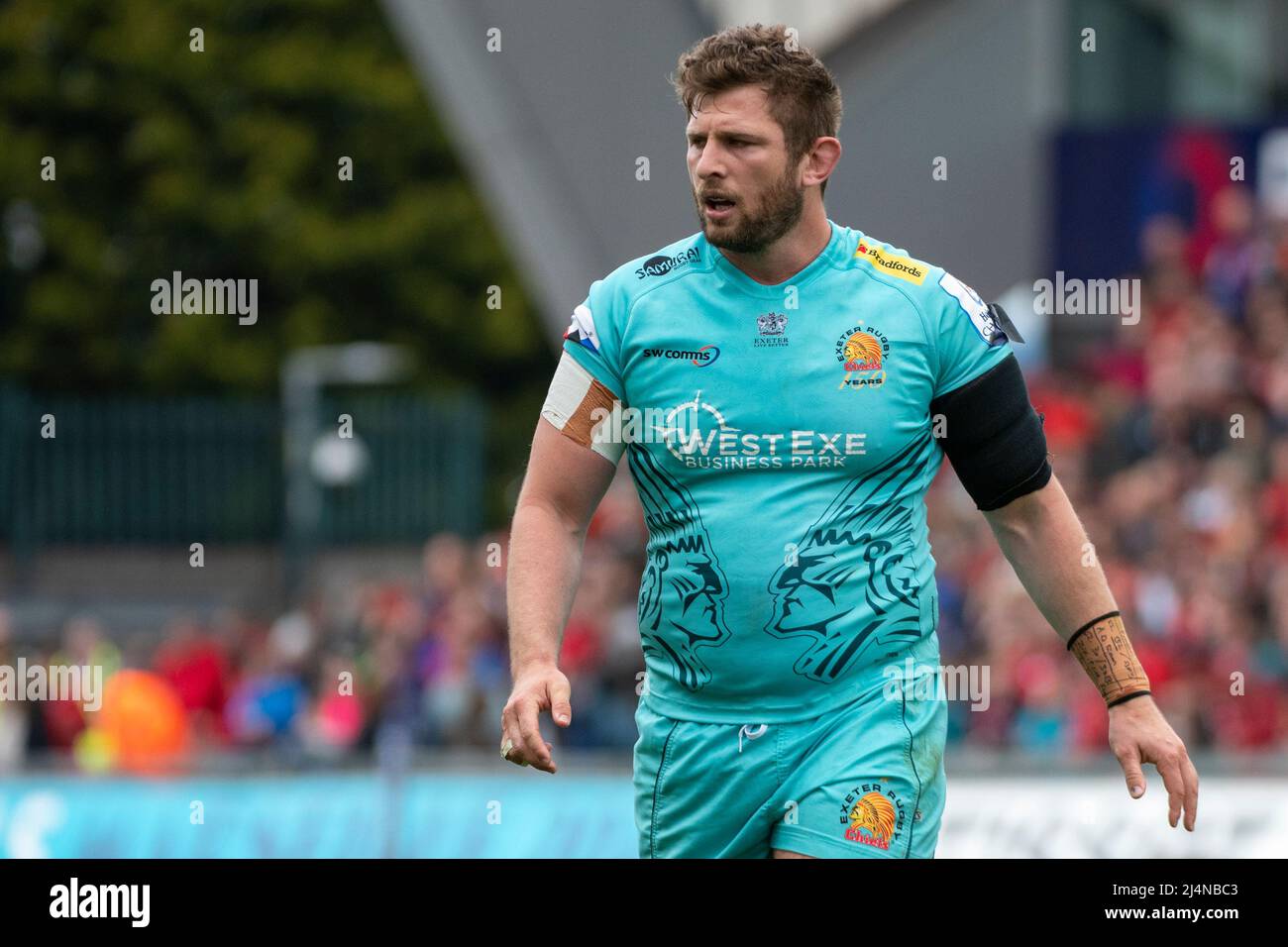 Limerick, Ireland. 17th Apr, 2022. Alec Hepburn of Exeter during the ...
