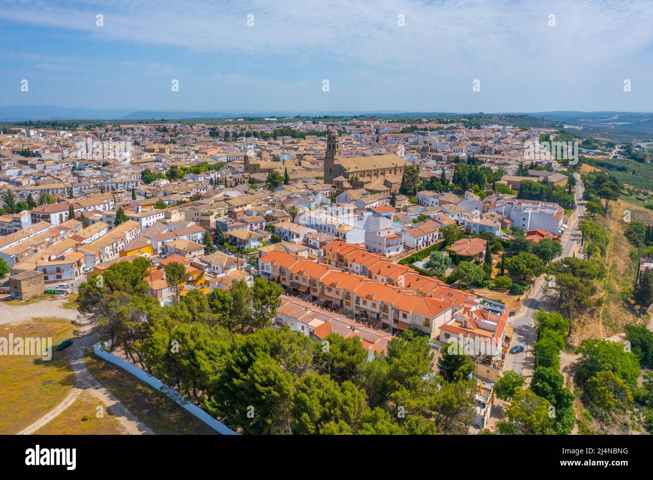 Aerial view of Spanish town Baeza Stock Photo - Alamy