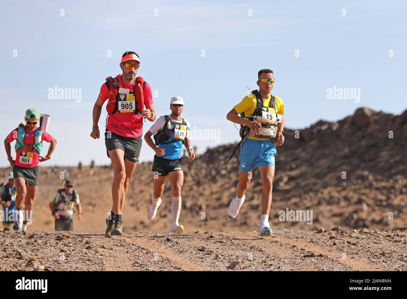 28th March 2022{: Aziz Yachou of Morocco racing Stage 2, Marathon des ...