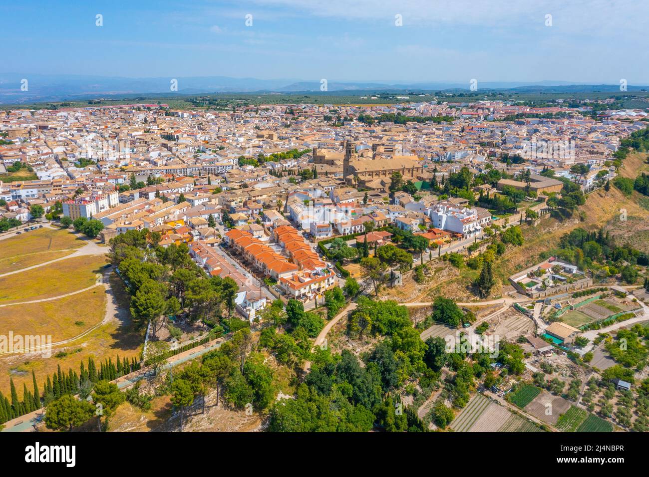 Aerial view of Spanish town Baeza Stock Photo - Alamy