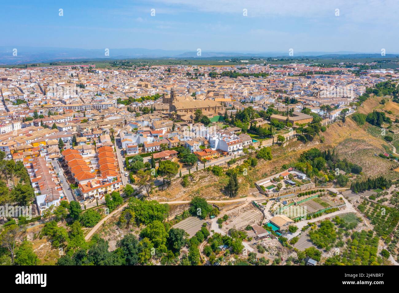 Aerial view of Spanish town Baeza Stock Photo - Alamy