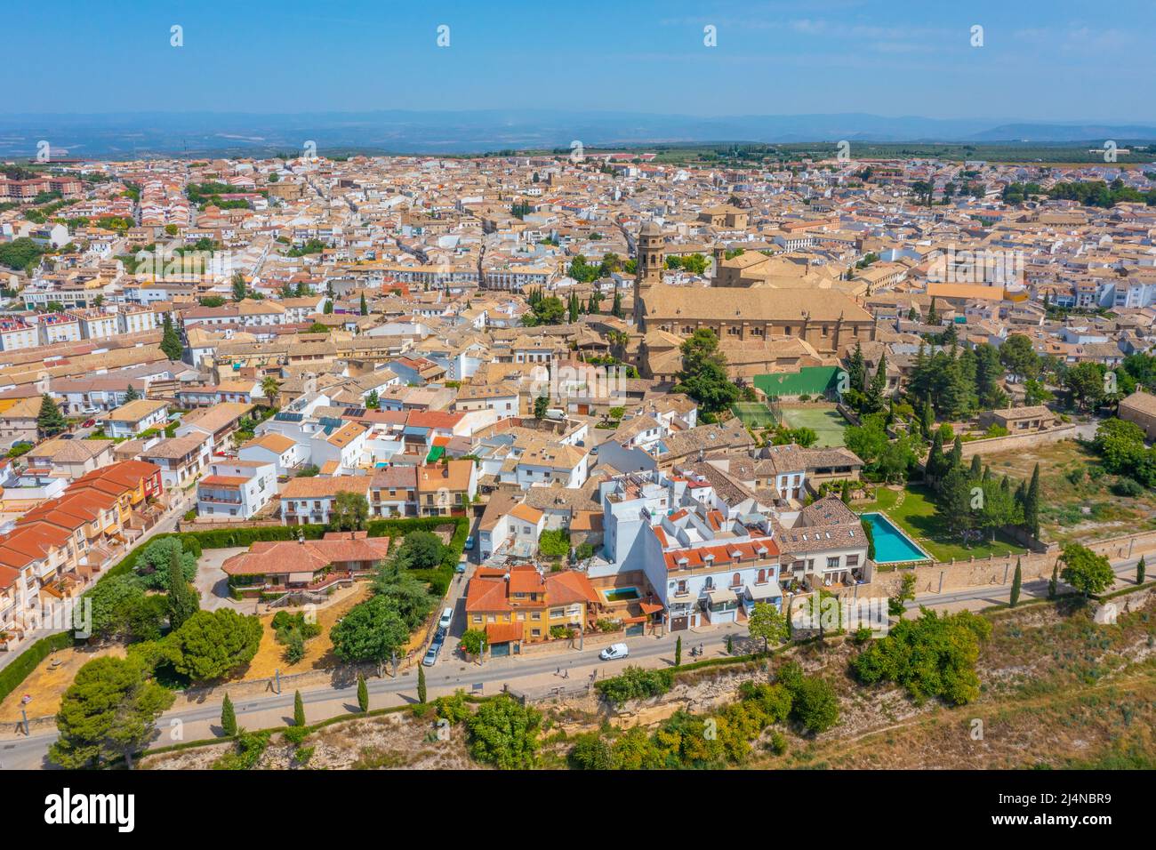 Aerial view of Spanish town Baeza Stock Photo - Alamy
