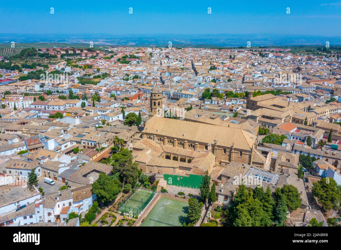 Aerial view of Spanish town Baeza Stock Photo - Alamy