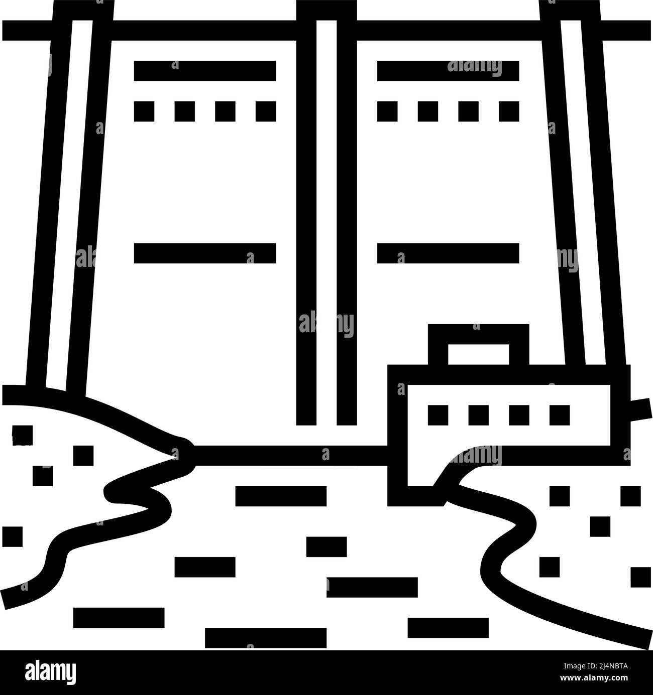 reservoir water line icon vector illustration Stock Vector Image & Art ...