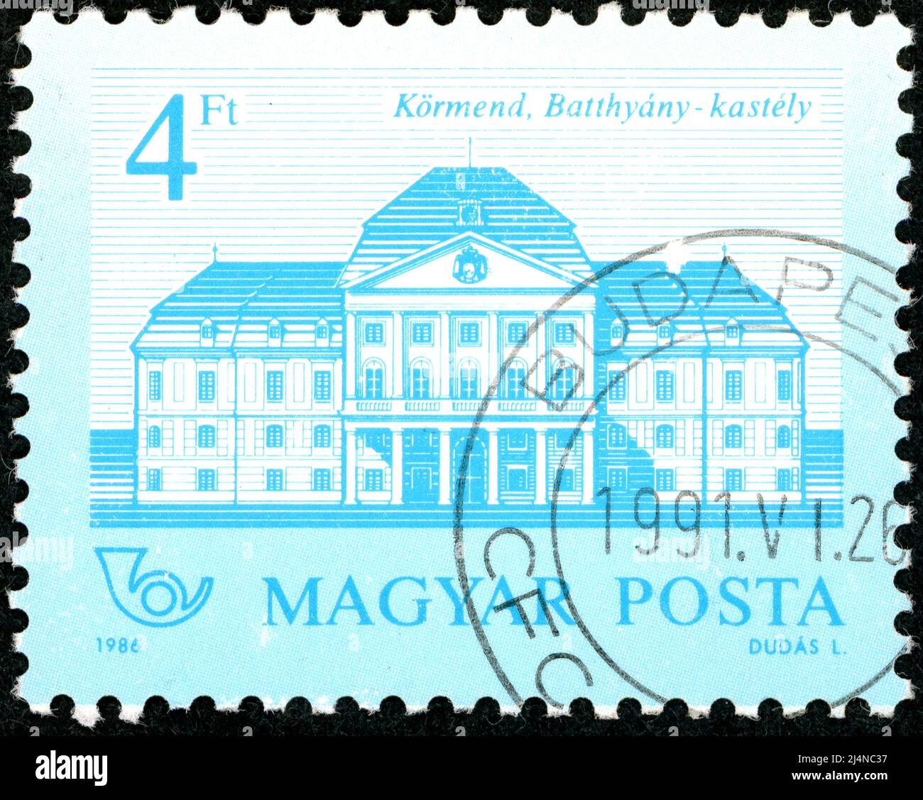 HUNGARY - CIRCA 1986: A stamp printed in Hungary, depicting Batthyany ...