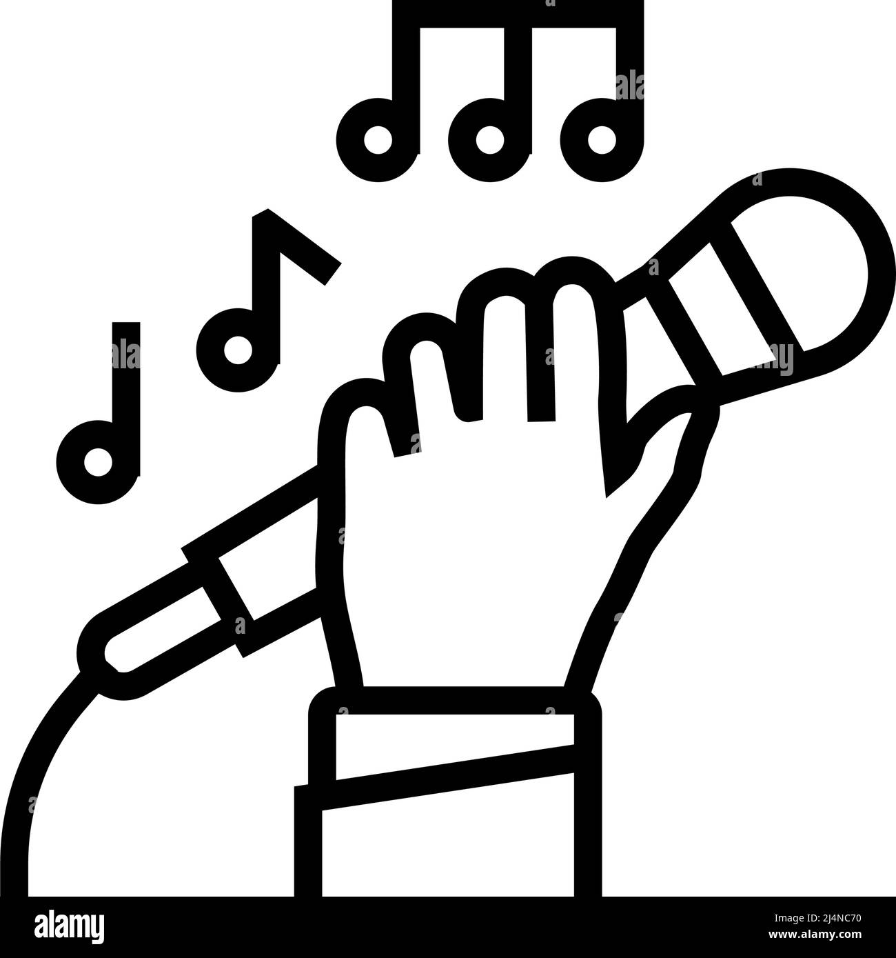 song singing line icon vector illustration Stock Vector Image & Art - Alamy