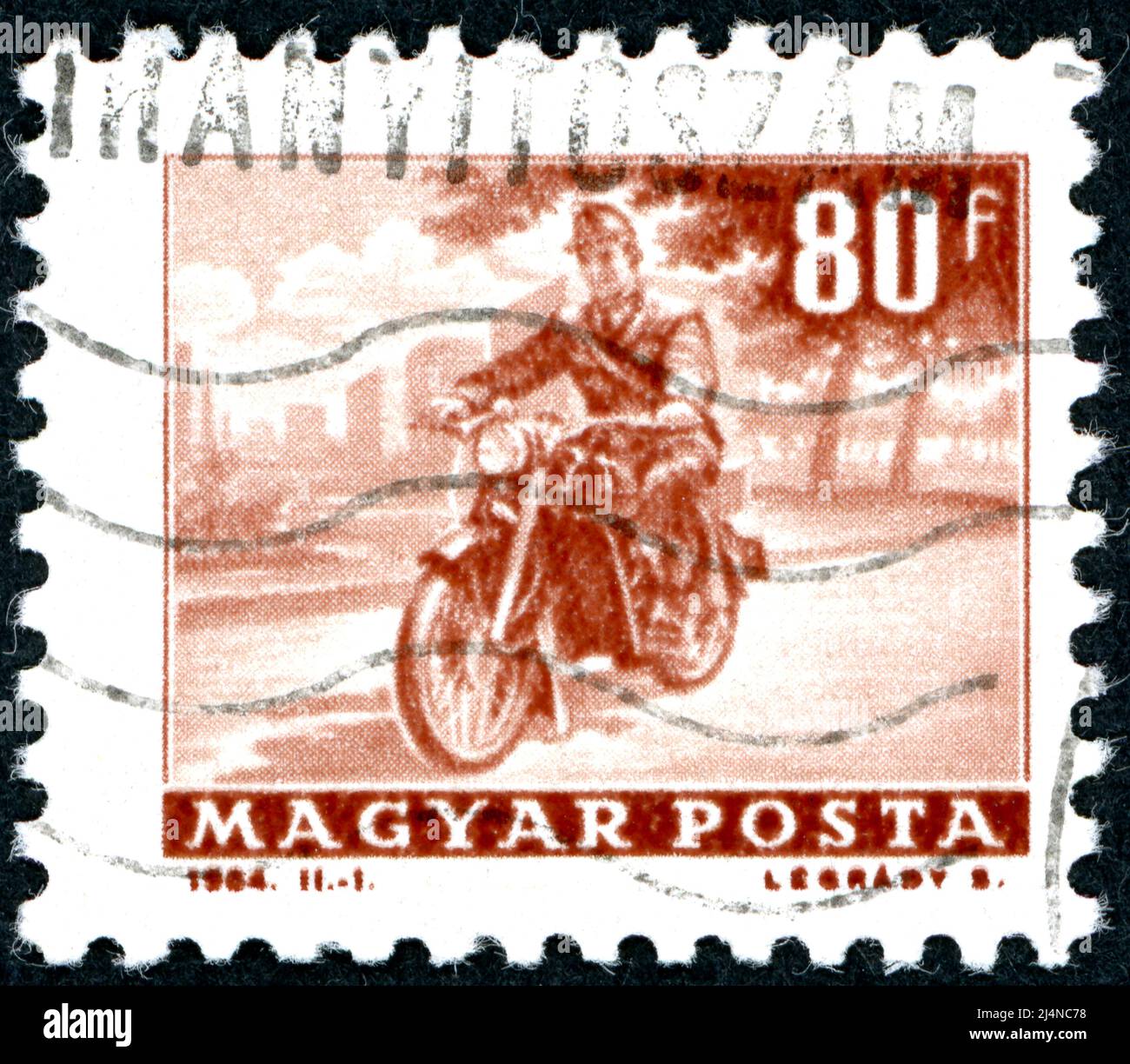 HUNGARY - CIRCA 1964: A stamp printed in Hungary, showing the delivery ...
