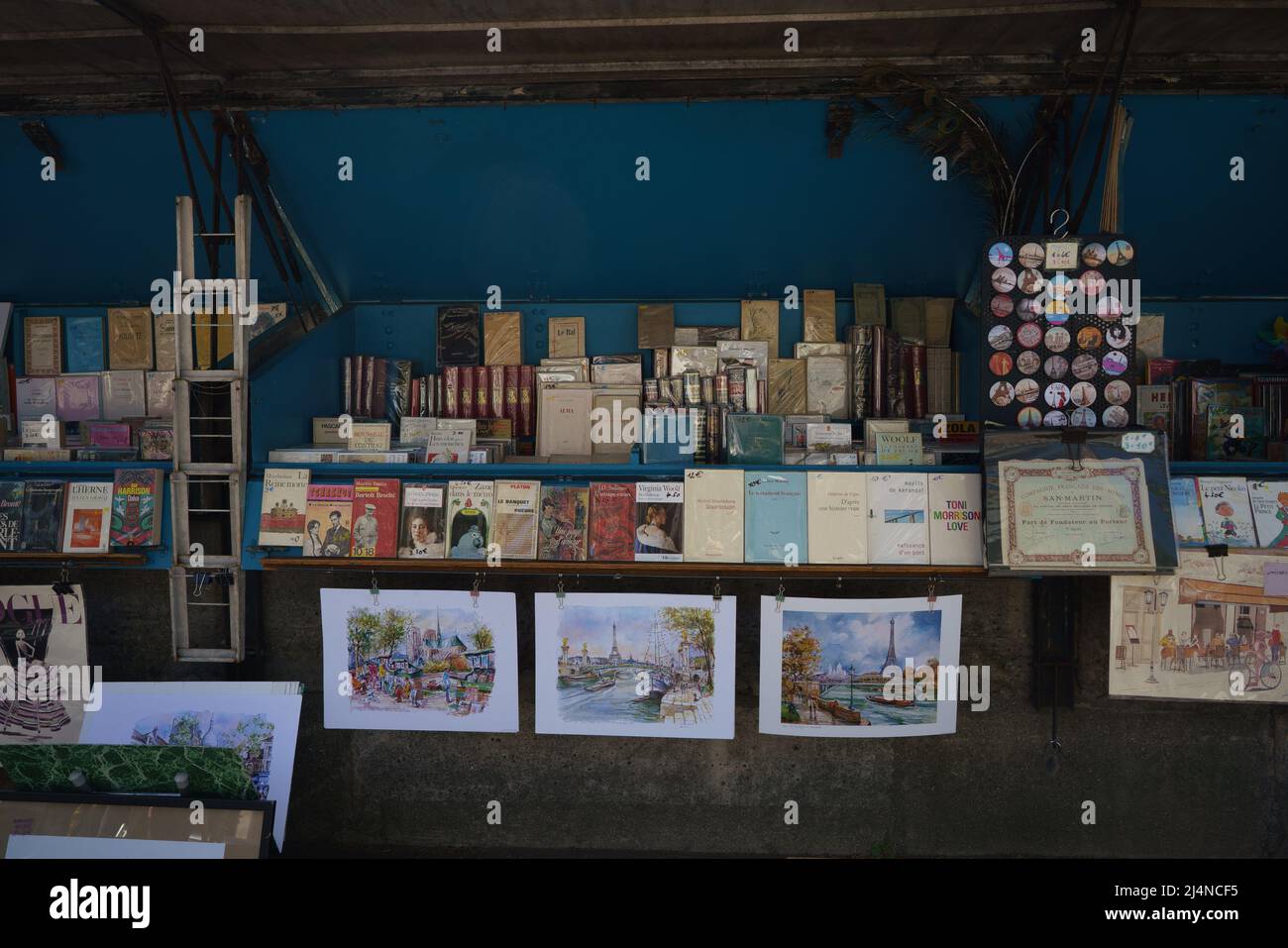 Book stalls along seine paris hi-res stock photography and images - Alamy