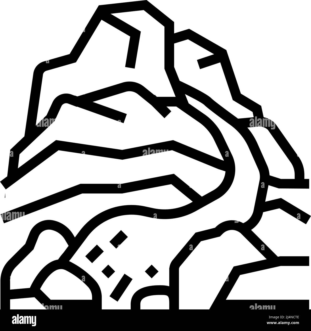 mountain river line icon vector illustration Stock Vector Image & Art ...