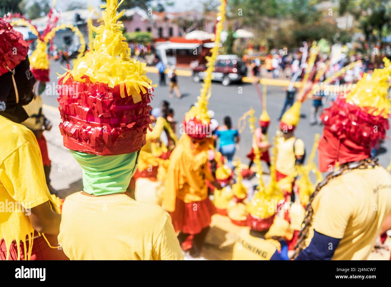 Group of traditional children dressed in typical costumes of Holy Week ...