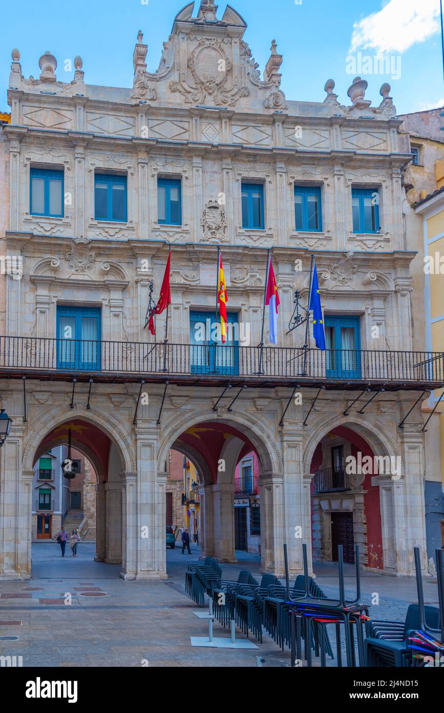 Town hall in Spanish town Cuenca Stock Photo - Alamy