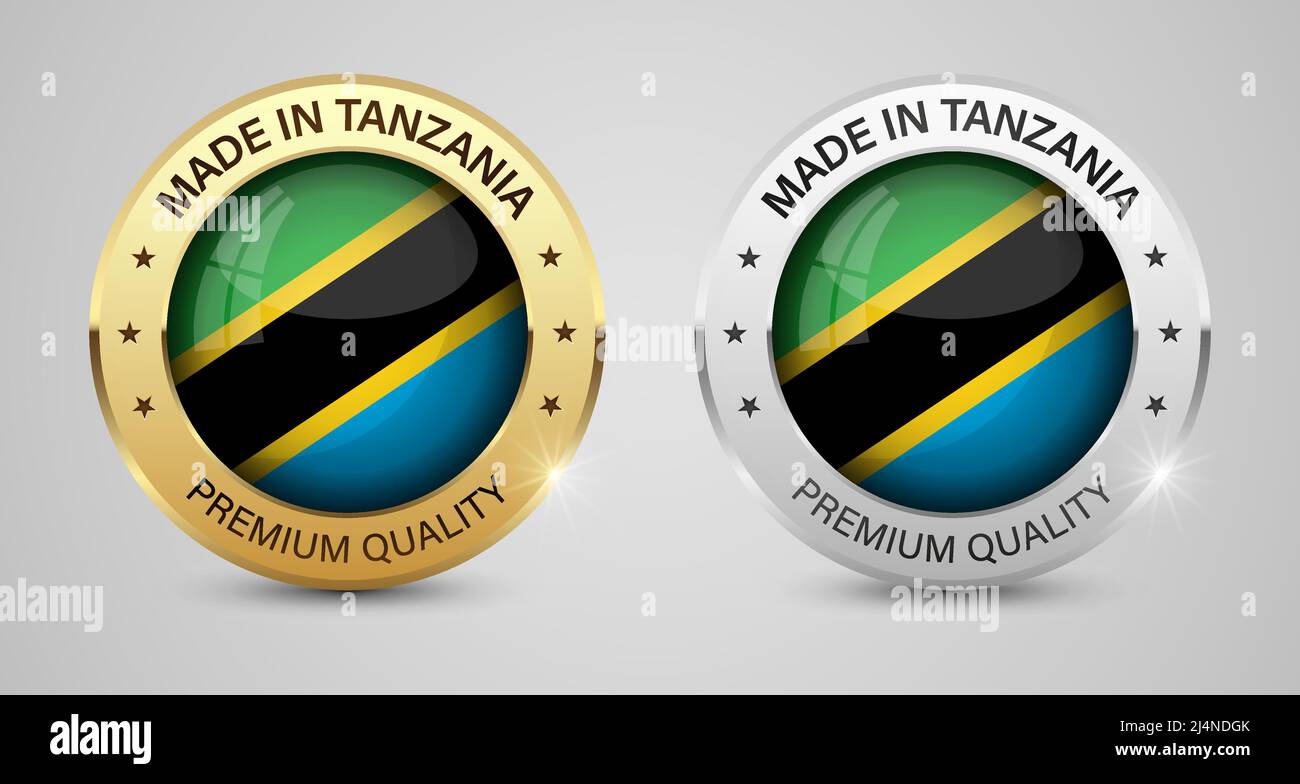 Made in Tanzania graphics and labels set. Some elements of impact for ...