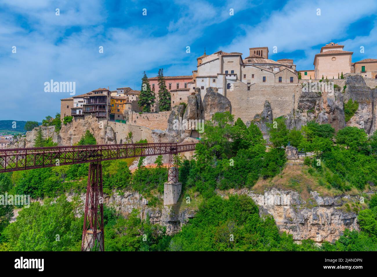 San Pablo bridge over river Huecar in Cuenca, Spain Stock Photo - Alamy