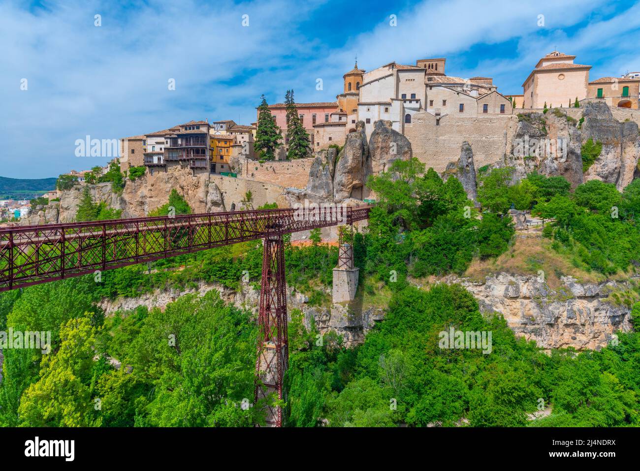 San Pablo bridge over river Huecar in Cuenca, Spain Stock Photo - Alamy