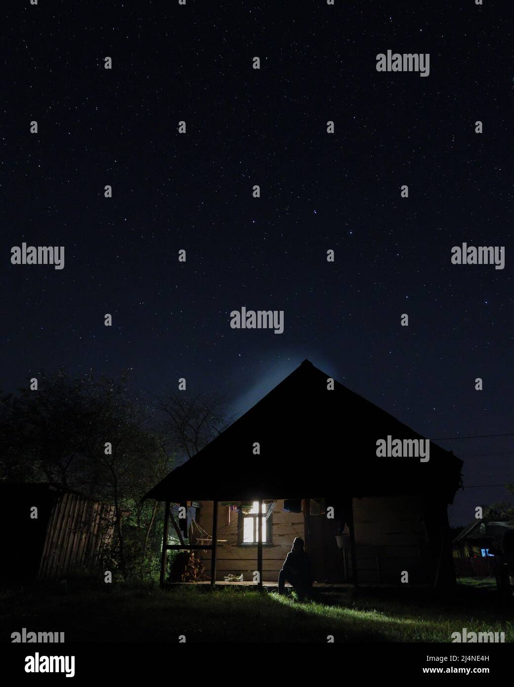 Dark night sky suburbs hi-res stock photography and images - Alamy