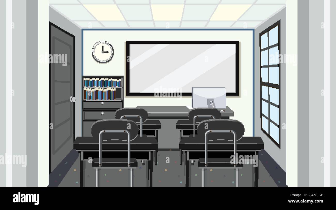 School classroom interior concept illustration Stock Vector Image & Art ...