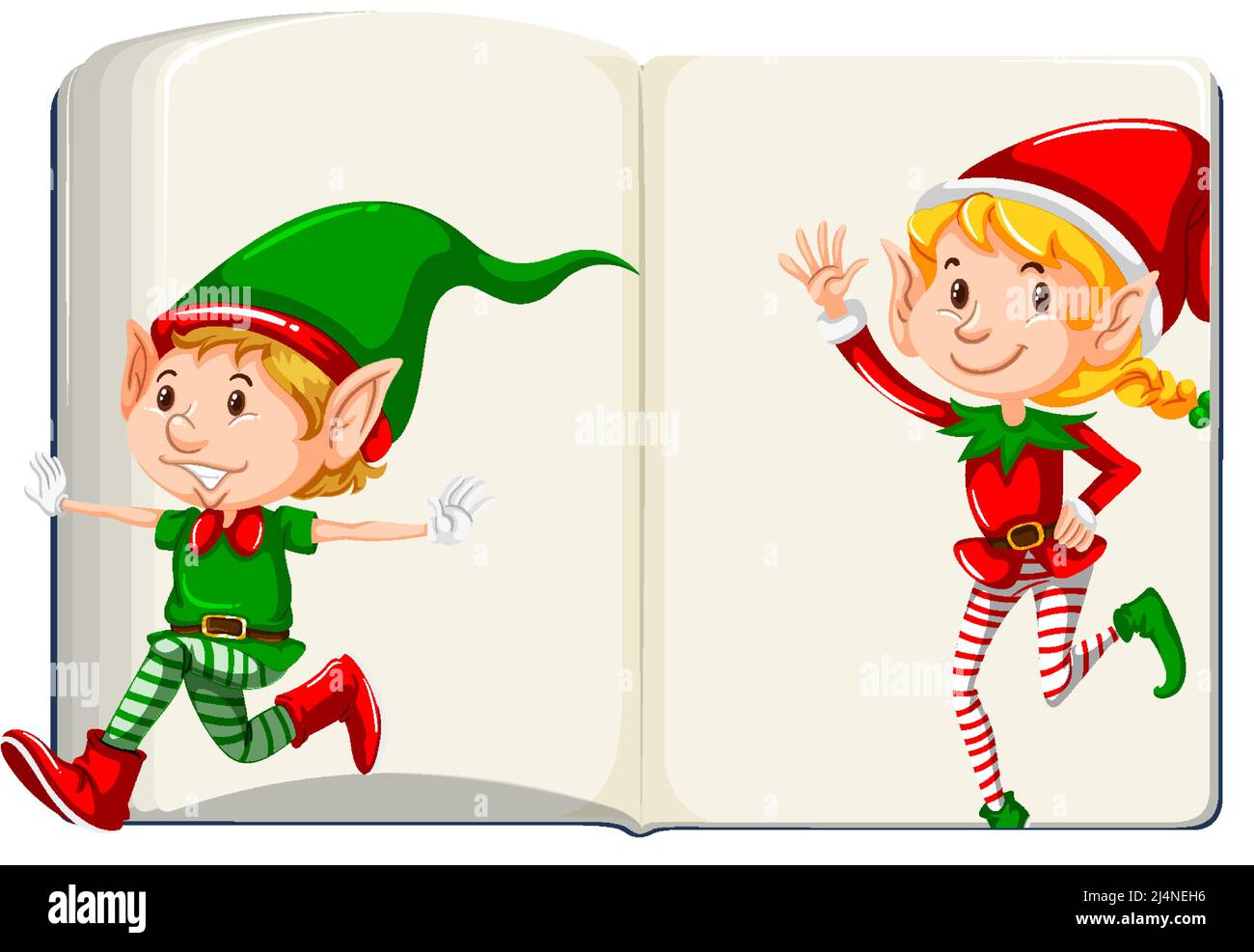 Children reading christmas book Stock Vector Images - Alamy