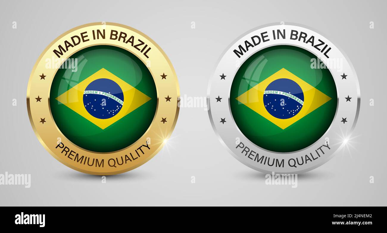 Made in Brazil graphics and labels set. Some elements of impact for the ...