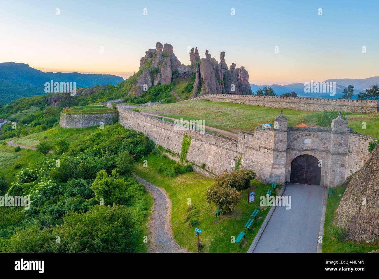 Sunrise view of old fortress in Belogradchik, Bulgaria Stock Photo - Alamy