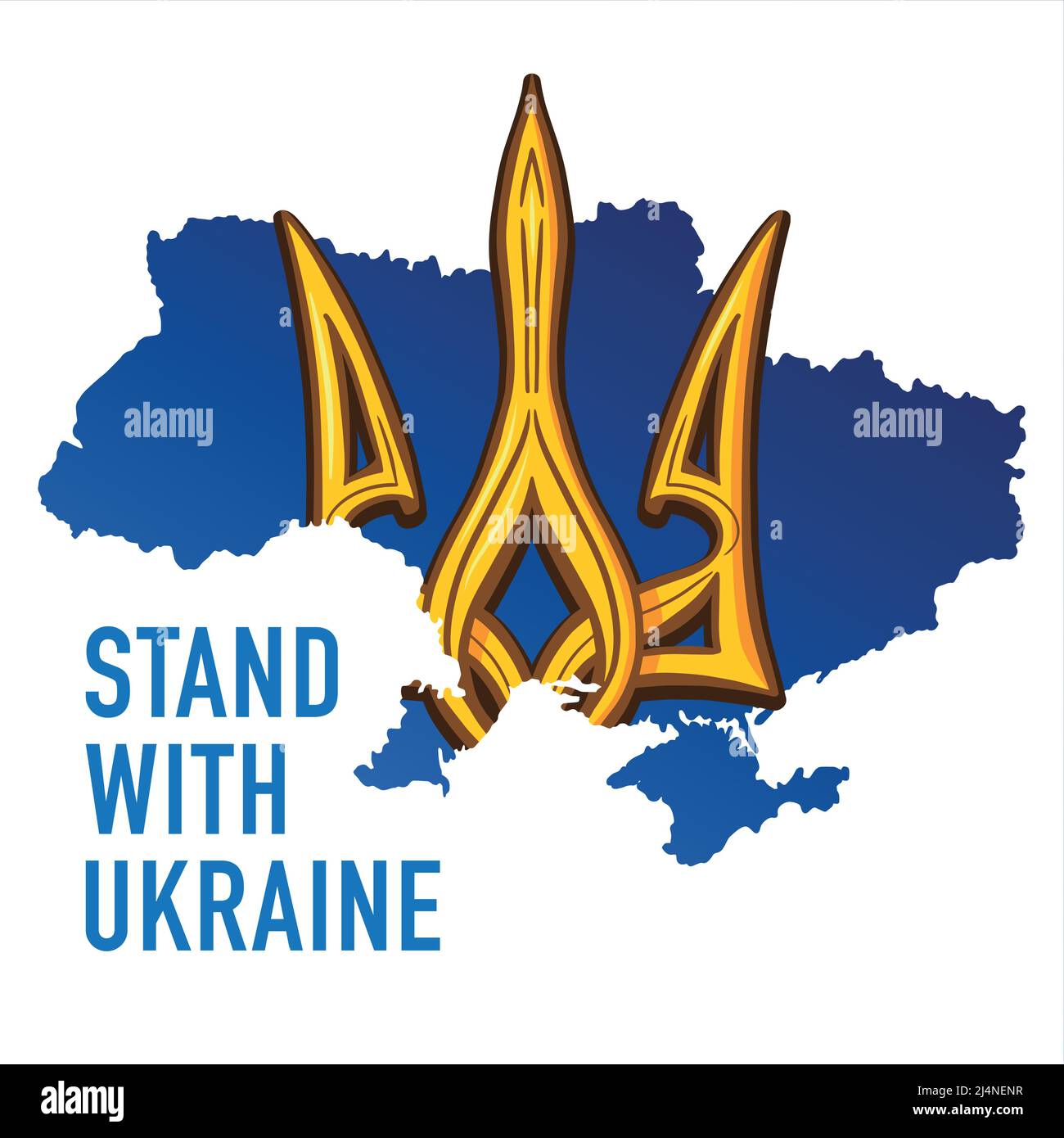 Ukraine National Emblem and Silhouette of Map Stock Vector Image & Art ...