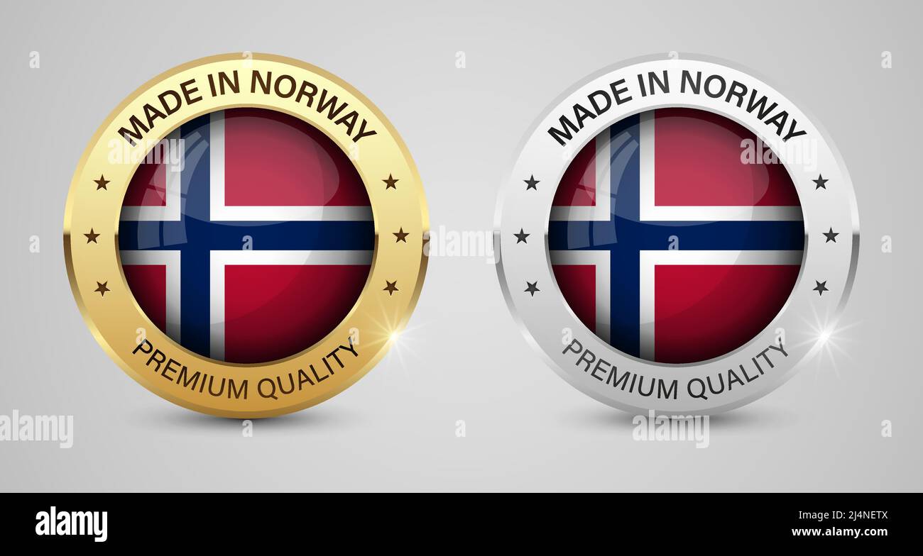 Made in Norway graphics and labels set. Some elements of impact for the ...