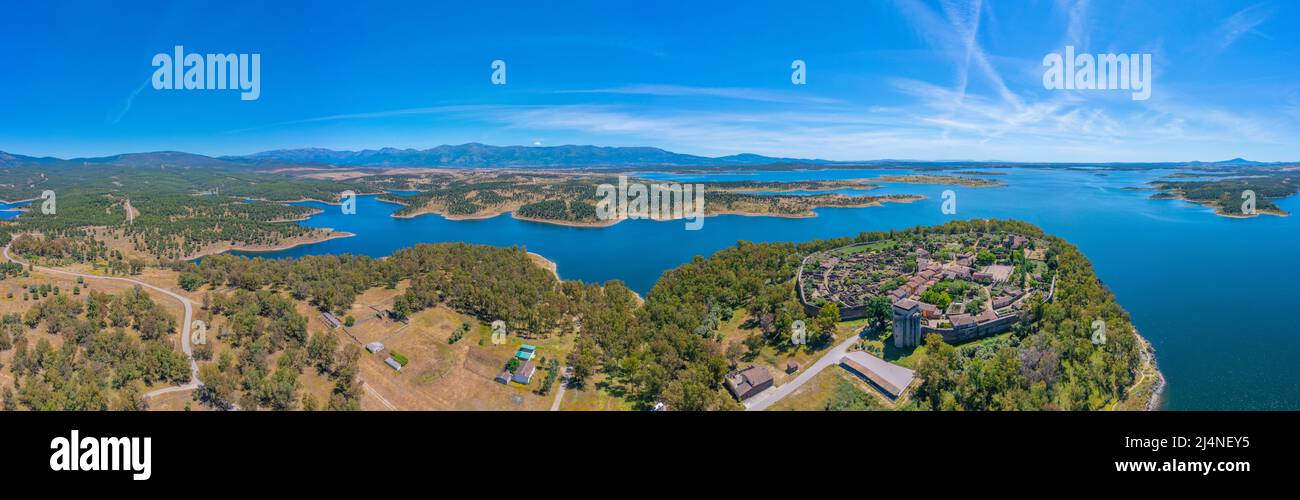 Aerial view of Granadilla fortified village in Spain Stock Photo - Alamy
