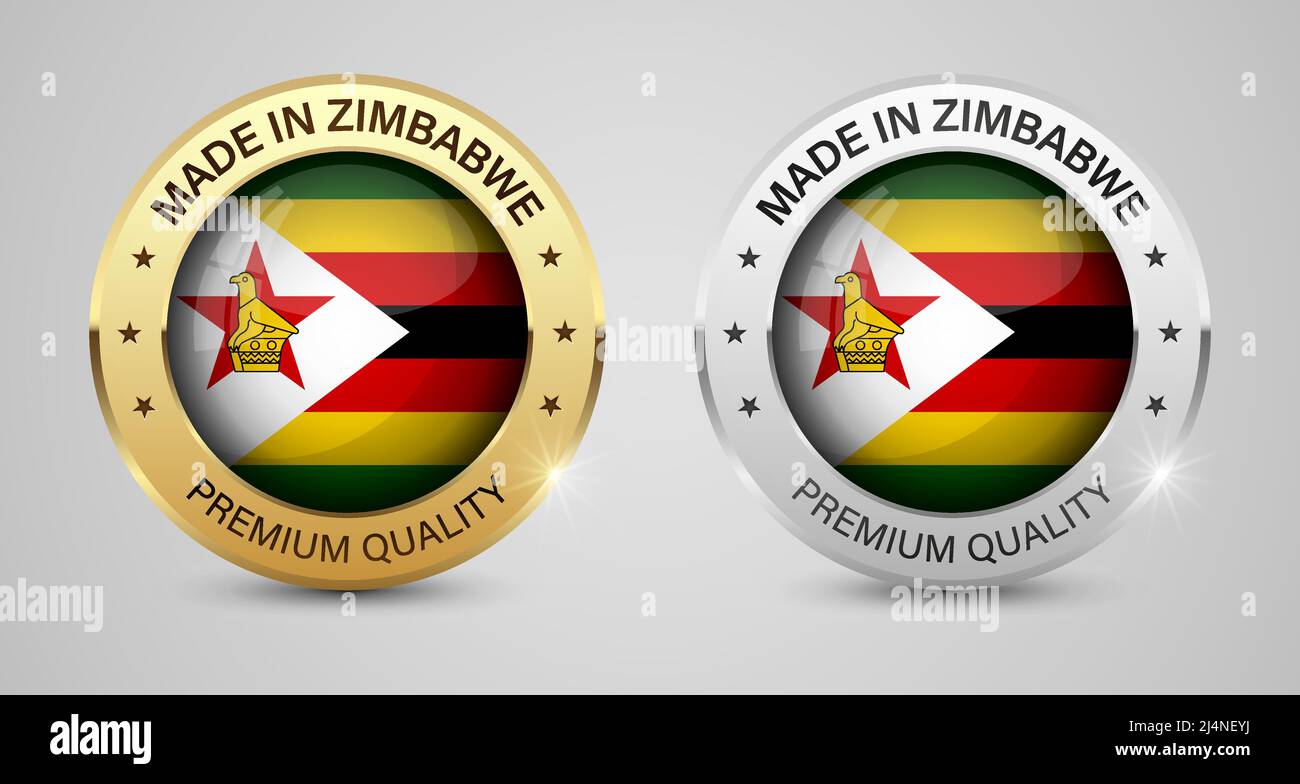 Made in Zimbabwe graphics and labels set. Some elements of impact for ...