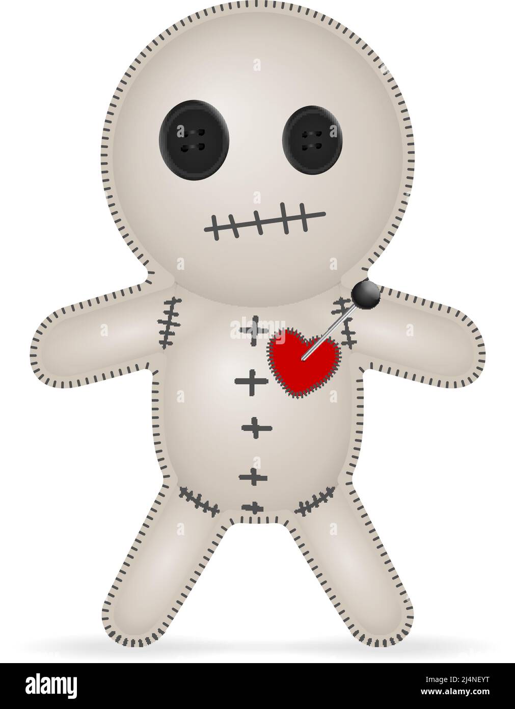 Voodoo doll on a white background. Vector illustration Stock Vector ...