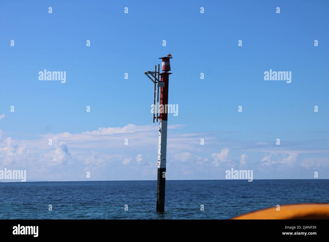 A navigation cardinal marker at Loniu passage in Manus Province for ...