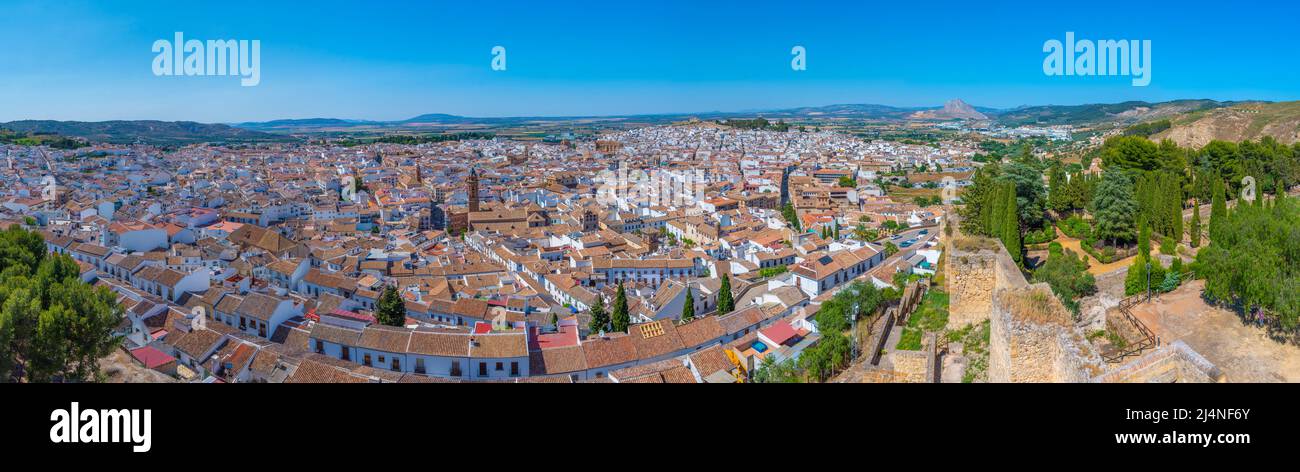 Aerial view of Spanish town Antequera Stock Photo - Alamy