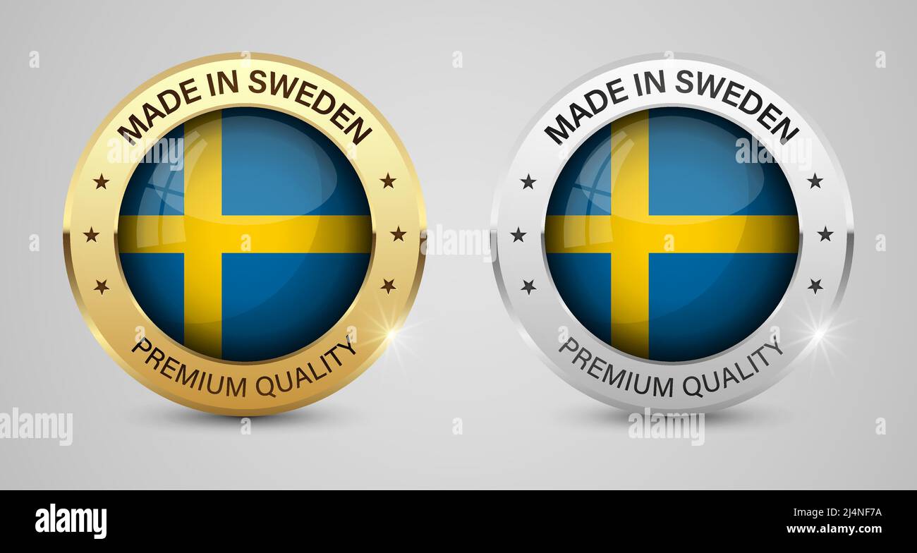 Made in Sweden graphics and labels set. Some elements of impact for the ...