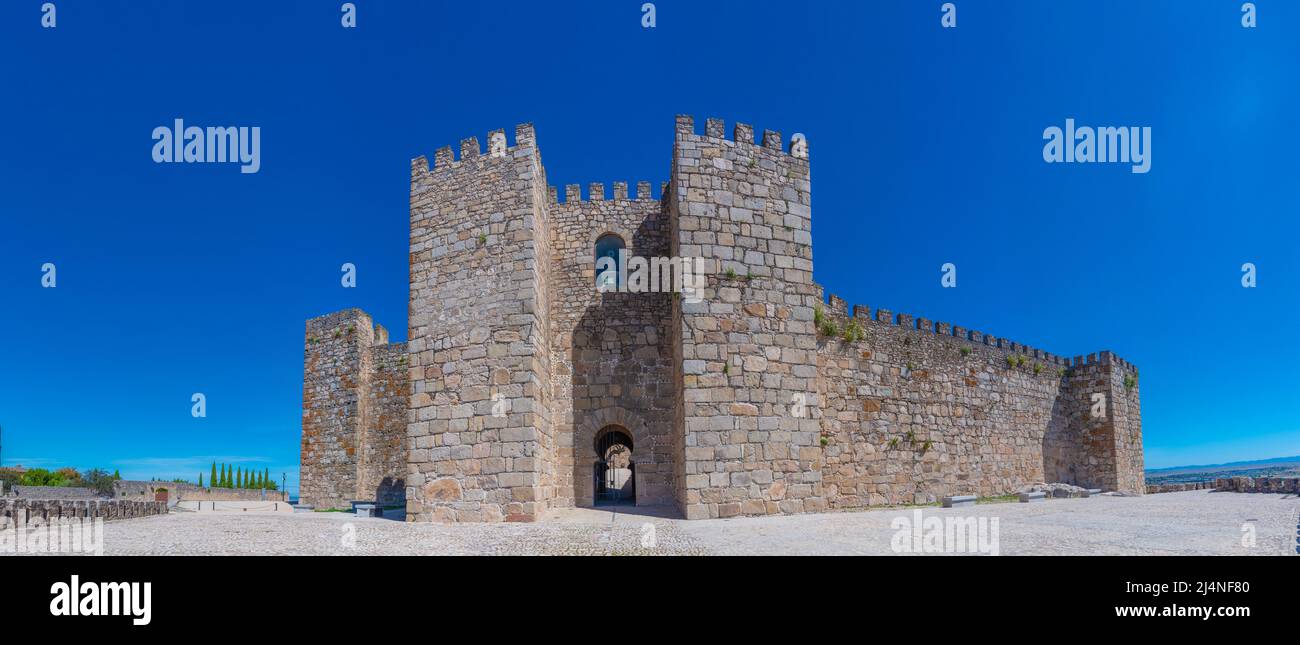 View of castle in Spanish town Trujillo Stock Photo - Alamy