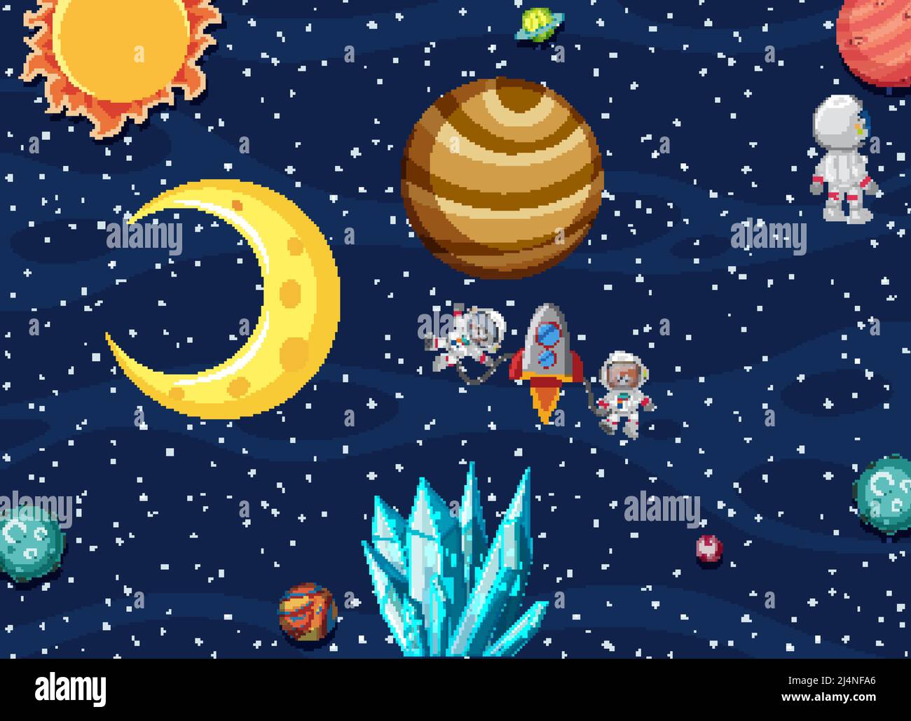 Space element in space background illustration Stock Vector Image & Art ...