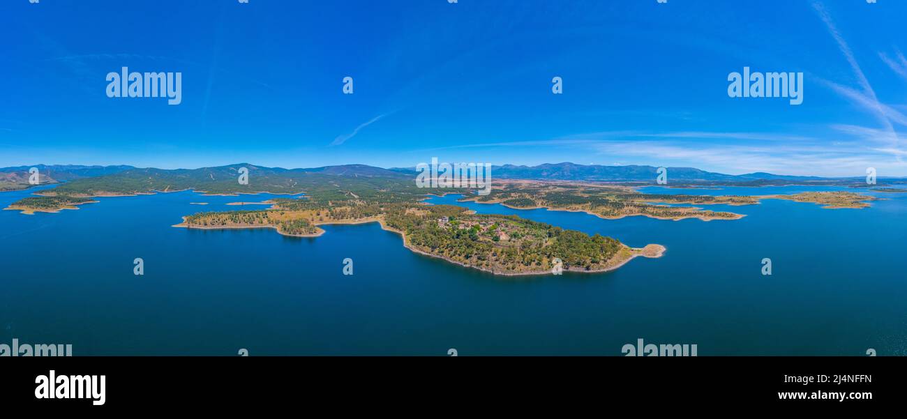 Aerial view of Granadilla fortified village in Spain Stock Photo - Alamy