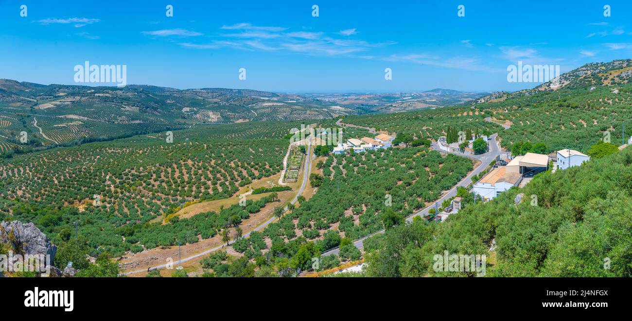Landscape of Andalusia with Zuheros town, Spain Stock Photo - Alamy