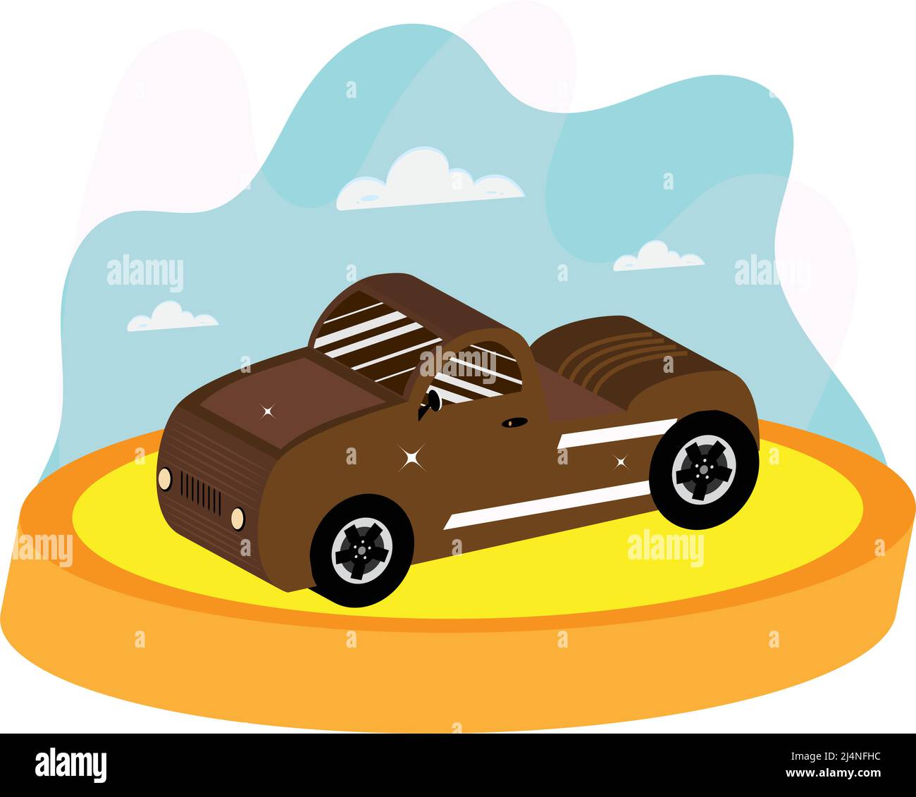 Isolated 3d render of a racing car Vector Stock Vector Image & Art - Alamy