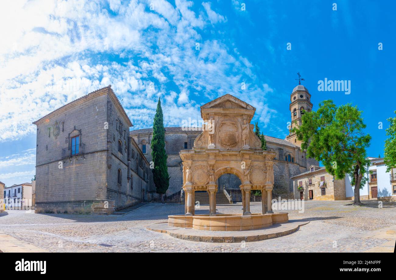 Fountain of mary and cathedral of baeza hi-res stock photography and ...