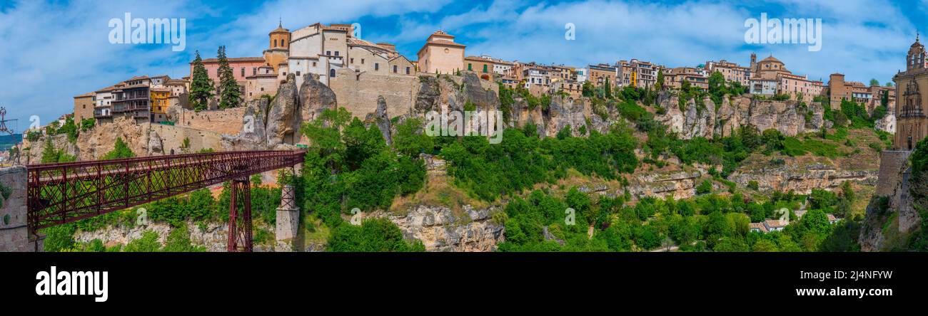 San Pablo bridge over river Huecar in Cuenca, Spain Stock Photo - Alamy