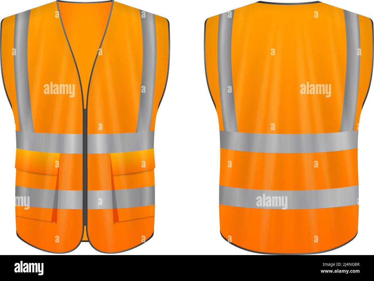 Safety vest set on a white background. Vector illustration Stock Vector ...