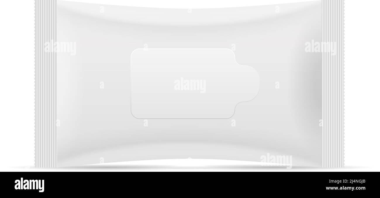 Wet wipes package on a white background. Vector illustration Stock ...