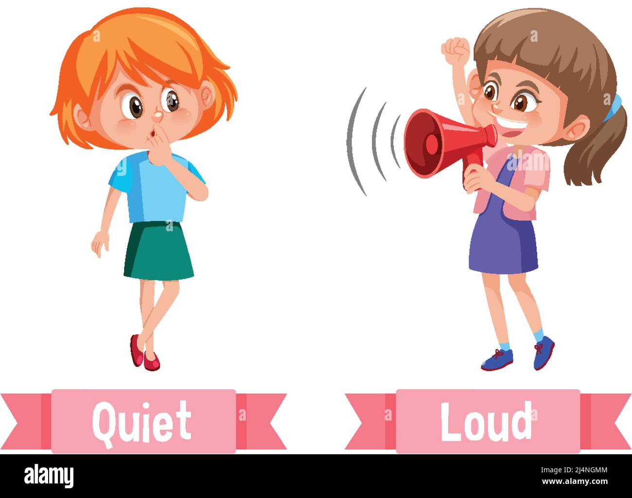 Loud and quiet Cut Out Stock Images & Pictures - Alamy