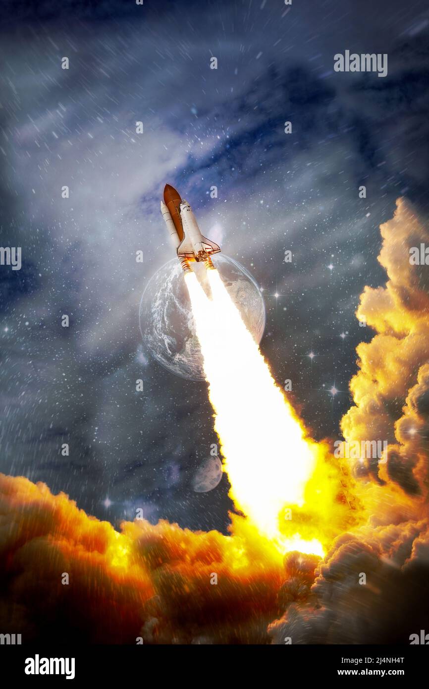 Nasa Space Shuttle And Stars