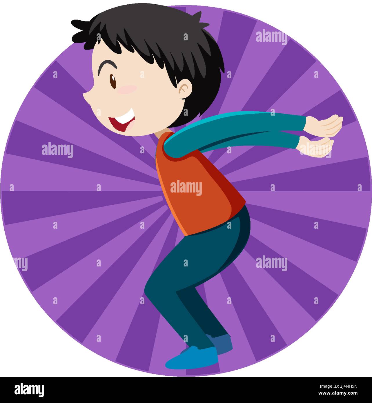 Active boy simple cartoon character illustration Stock Vector Image ...