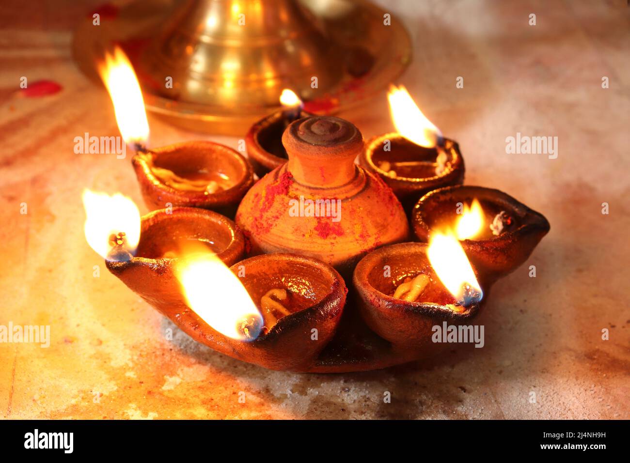 Indian Traditional sand Oil Lamp Varalakshmi,Traditional Ornamental ...