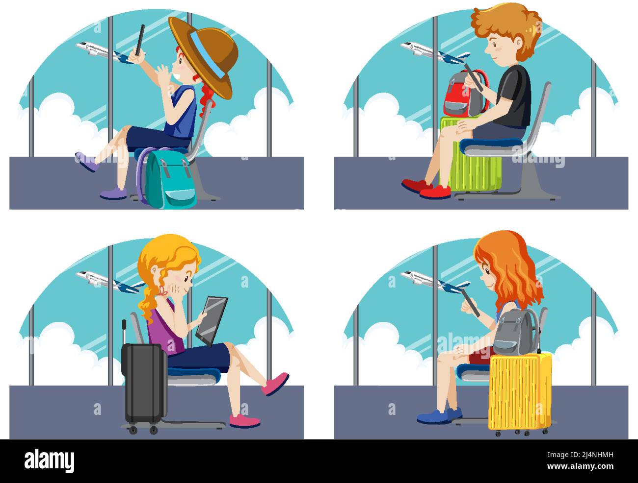 Simple character of tourists illustration Stock Vector Image & Art - Alamy