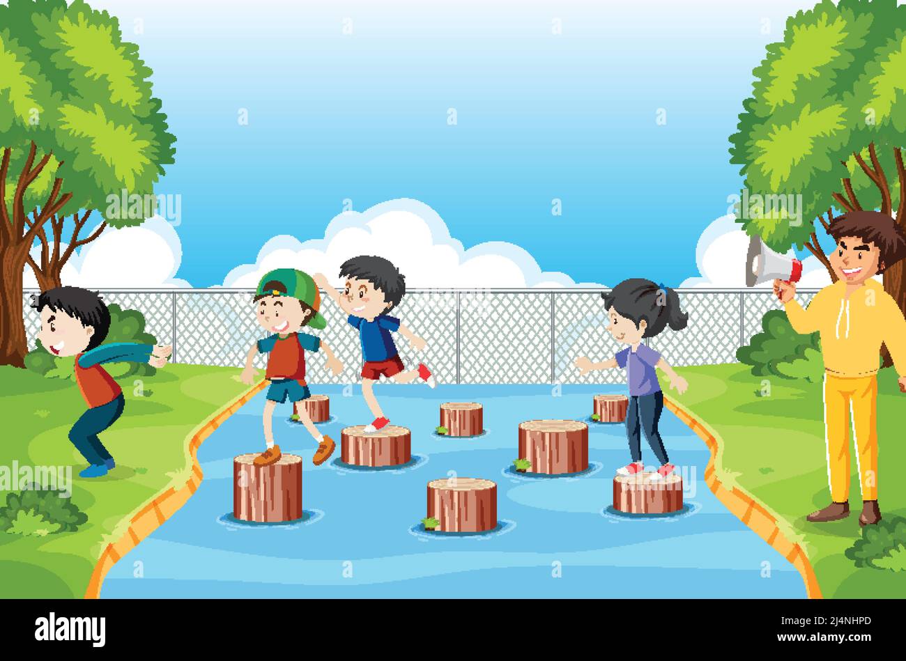 Kids Playing Red Light Green Light