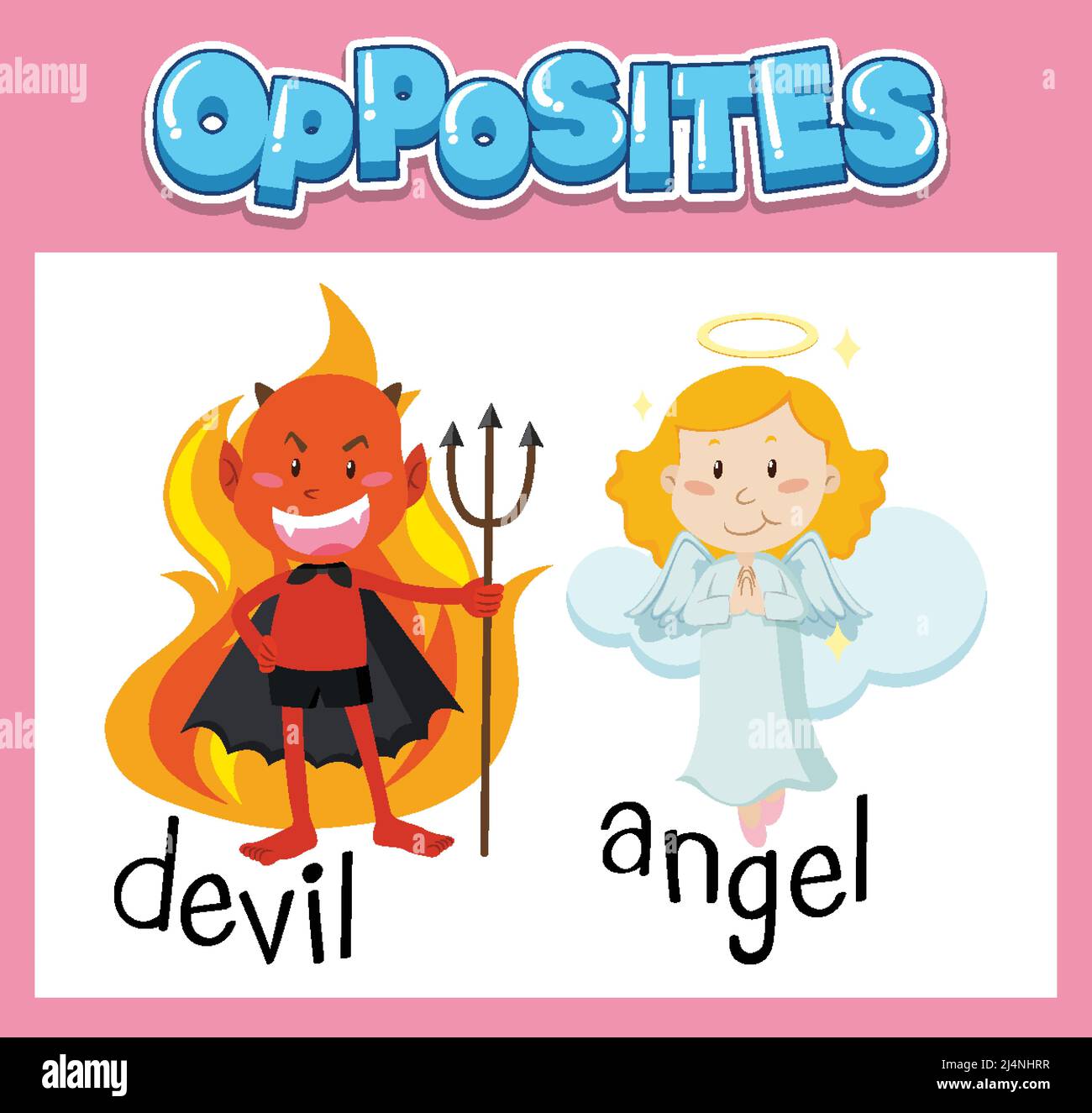 Kids angel and devil Stock Vector Images - Alamy