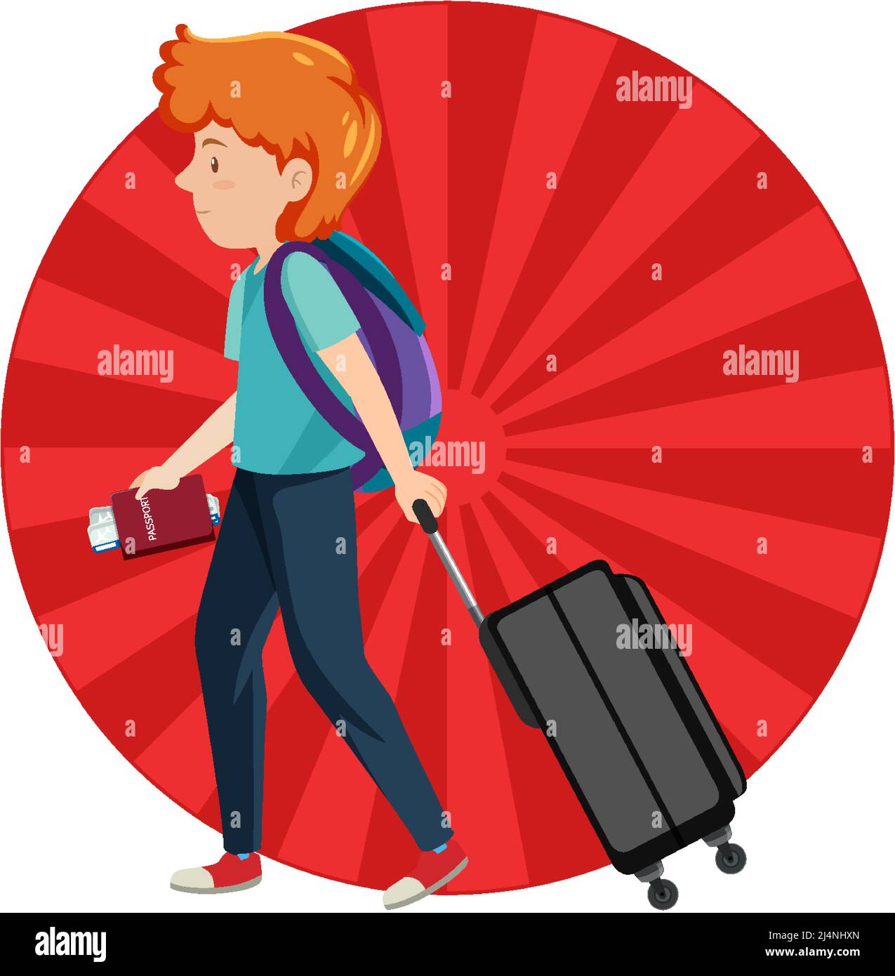 Simple character of tourist man illustration Stock Vector Image & Art ...