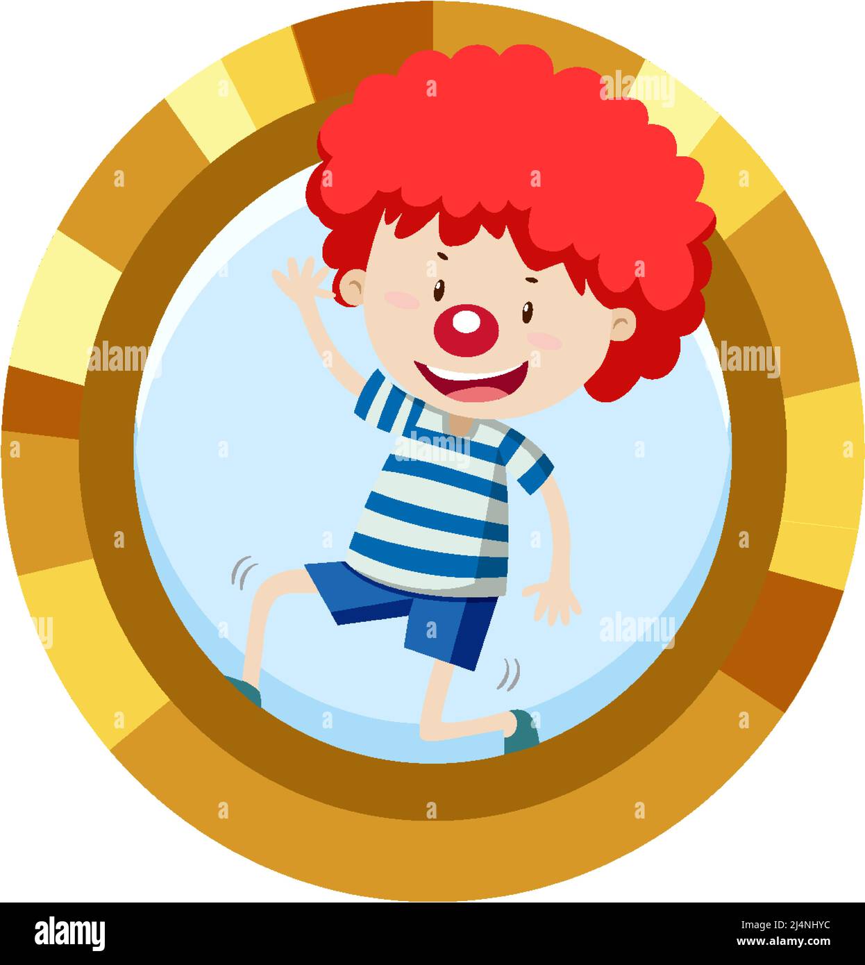 Simple cartoon character of clown boy illustration Stock Vector Image ...