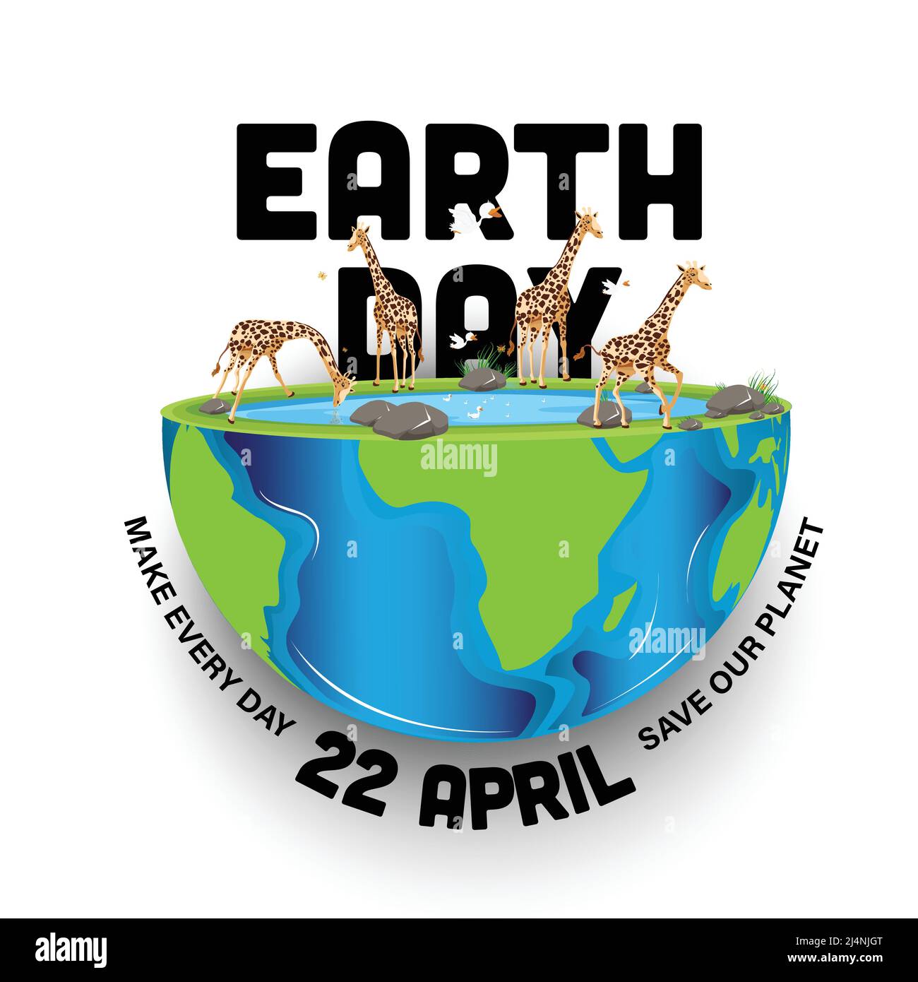 International Mother Earth Day Vector illustration of Environmental ...
